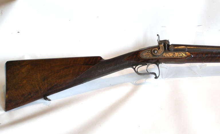 Fancy Belgian Double Barrel Percussion Shotgun - Paul Kleinwald Art ...