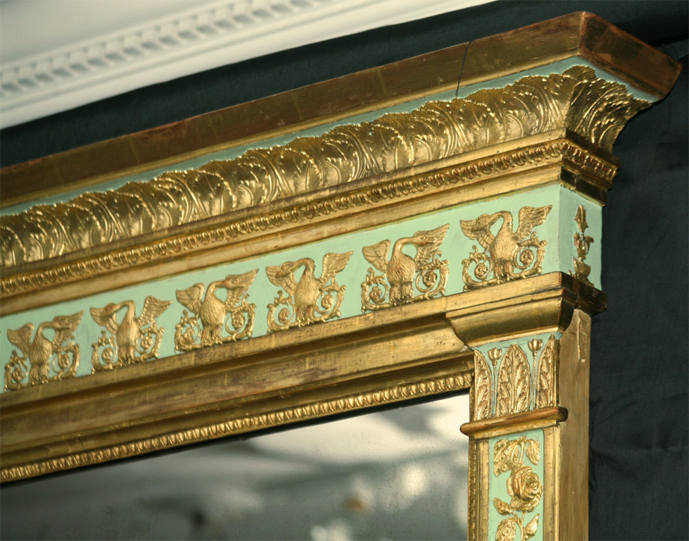 French Classical Gilded and Painted Pier Mirror Ca. 1820 - Paul ...