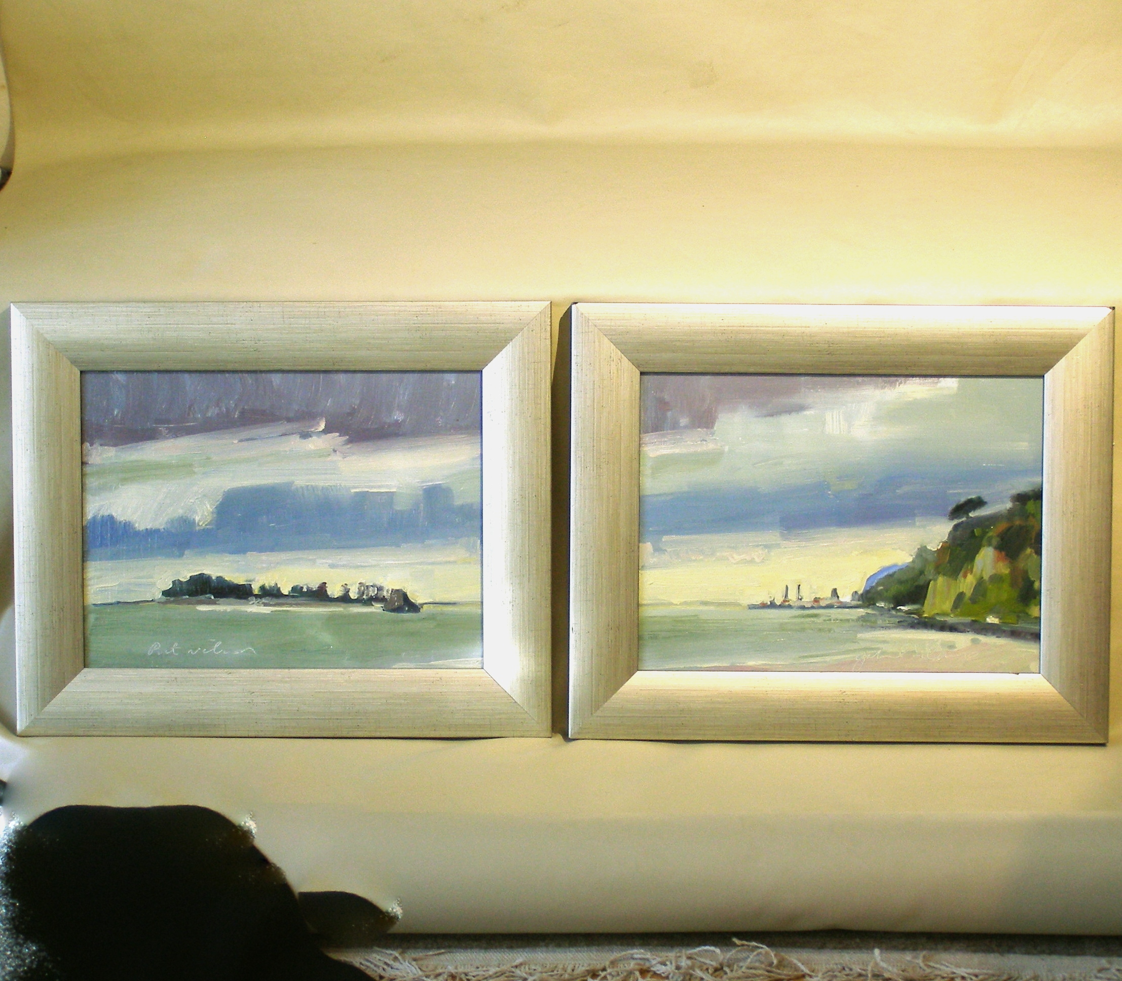Pair of New Zealand Seascapes by Gabriel Edward Adams - Paul Kleinwald ...