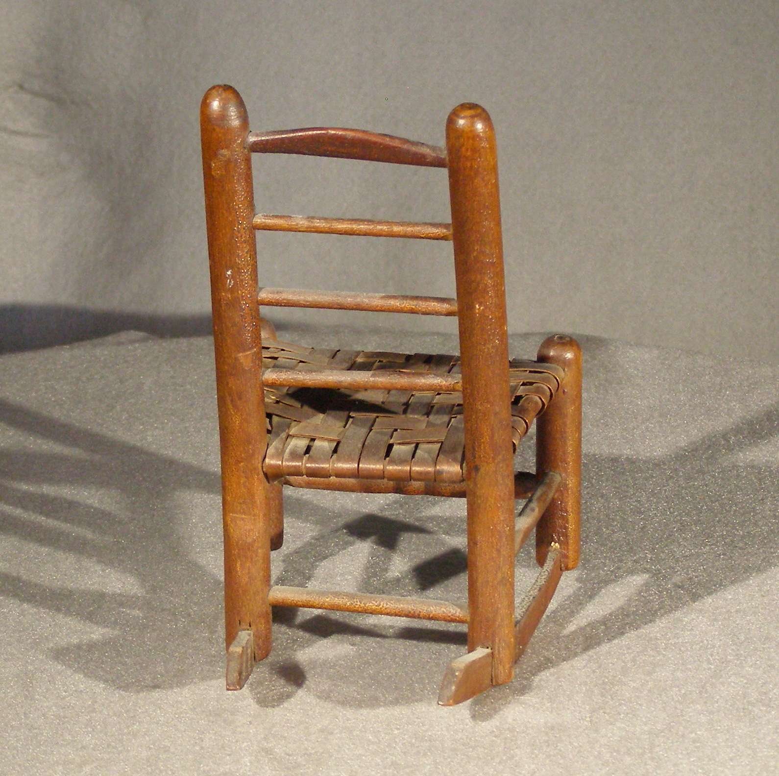 Miniature Antique Ladder Back Rocking Chair - Paul Kleinwald Art & Antiques