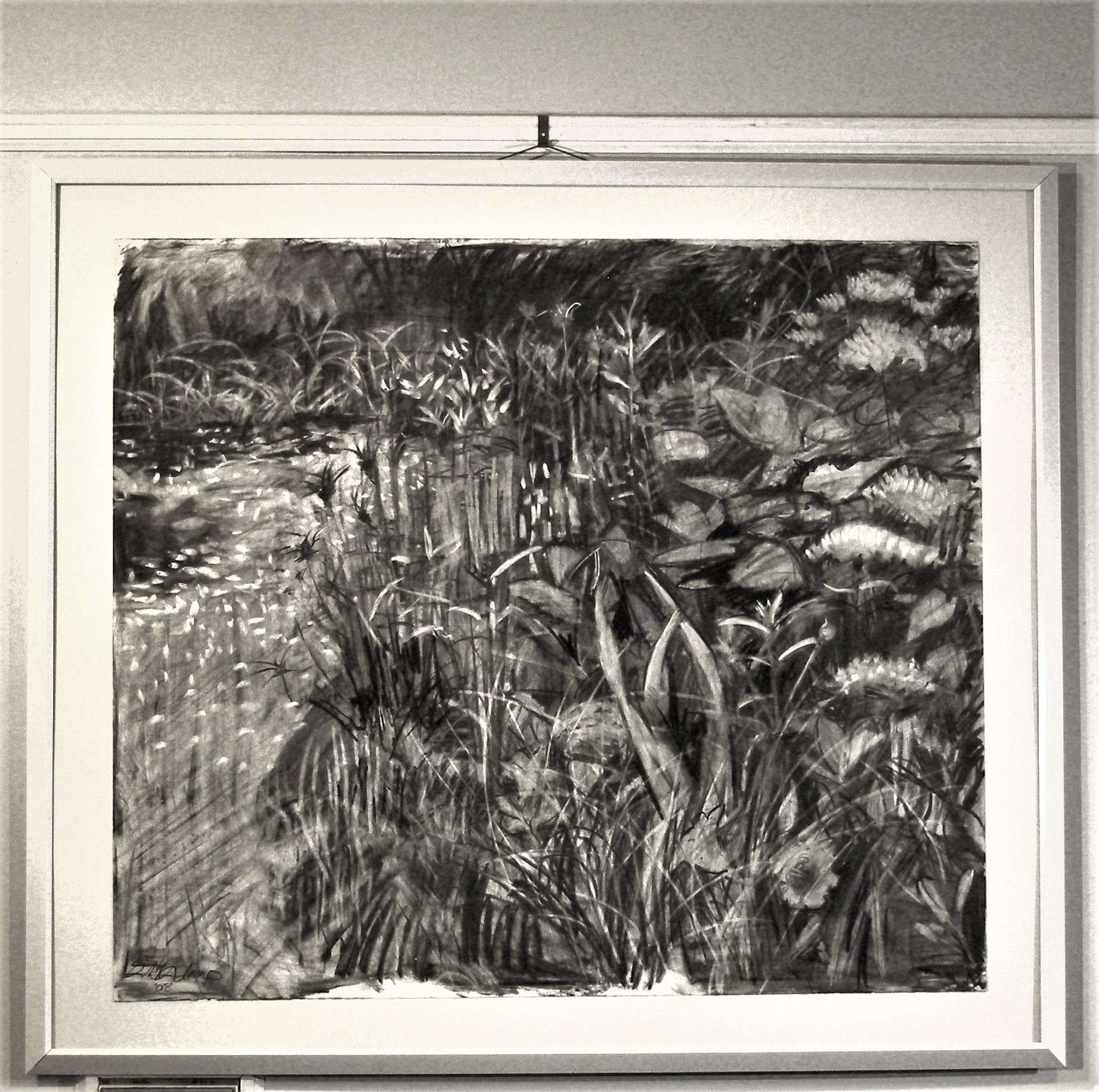 Gabriel Edward Adams, Garden With Monarda, Charcoal Drawing - Paul ...