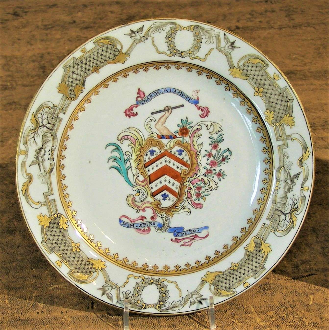 Pair Chinese Export Armorial Plates, 18th Century - Paul Kleinwald Art ...