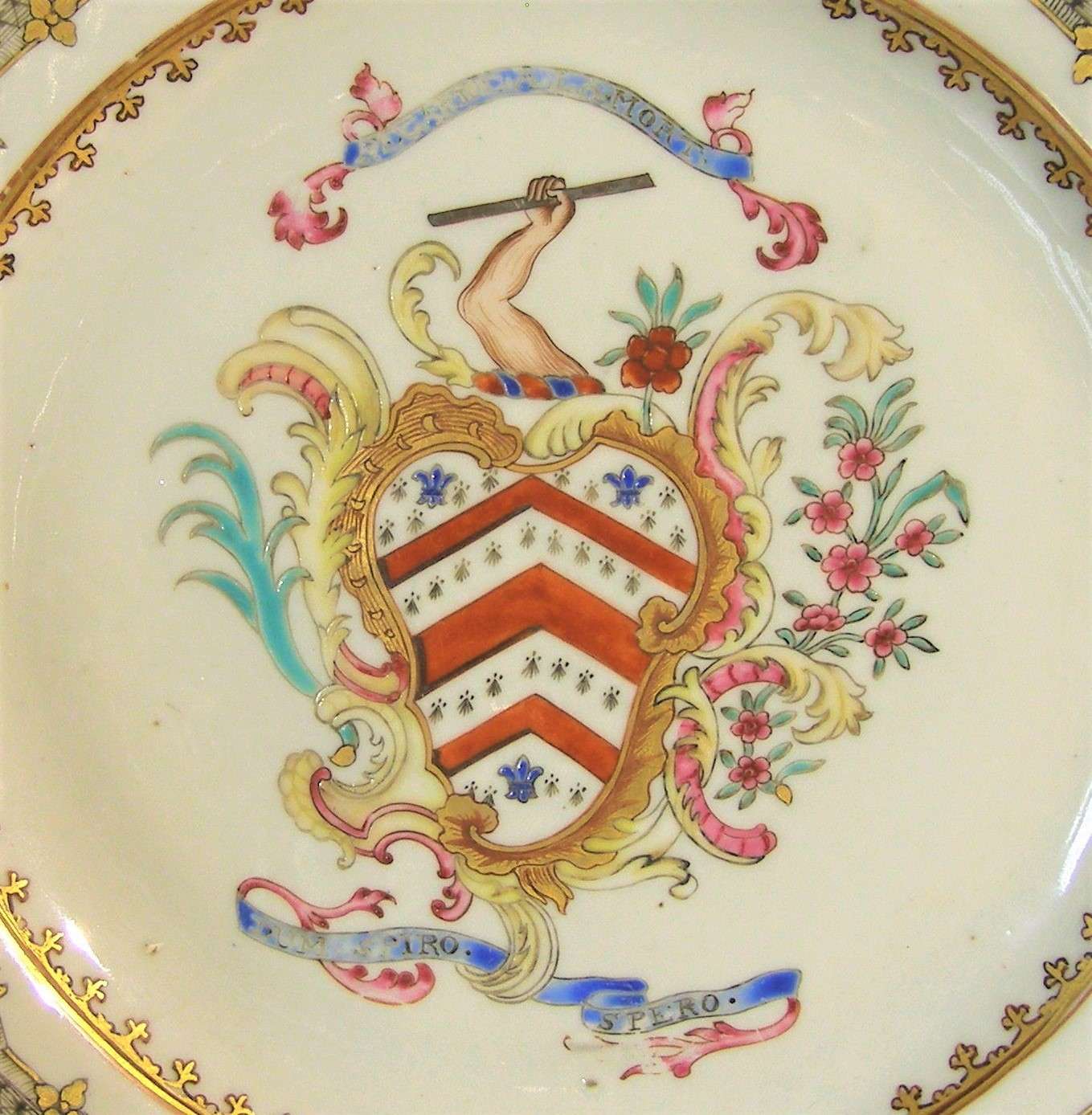 Pair Chinese Export Armorial Plates, 18th Century - Paul Kleinwald Art ...