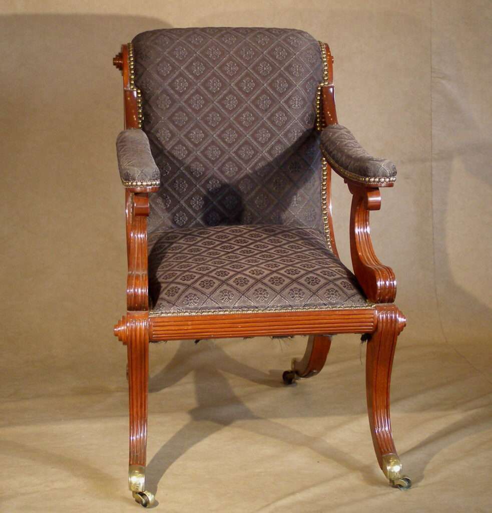 Pair of English Regency Arm Chairs, Ca. 1820 - Paul Kleinwald Art ...